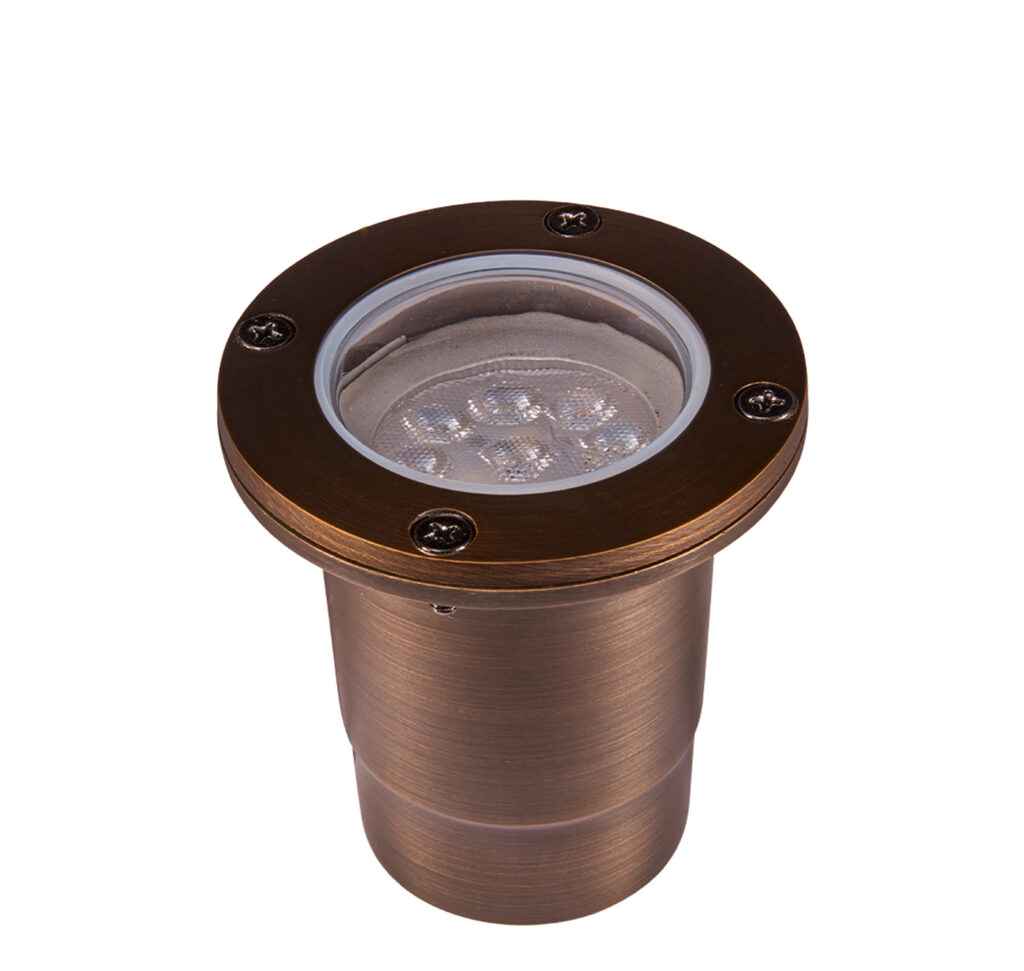Alliance GL150 In-Ground Light - Aged Brass | The Pond & Rock Shop
